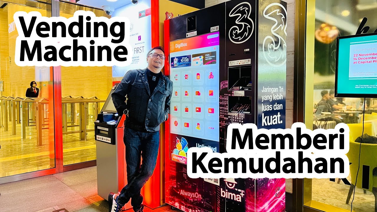 Beli Kartu Dan Kebutuhan Lain Di Vending Machine 3DigiBox👌🏻